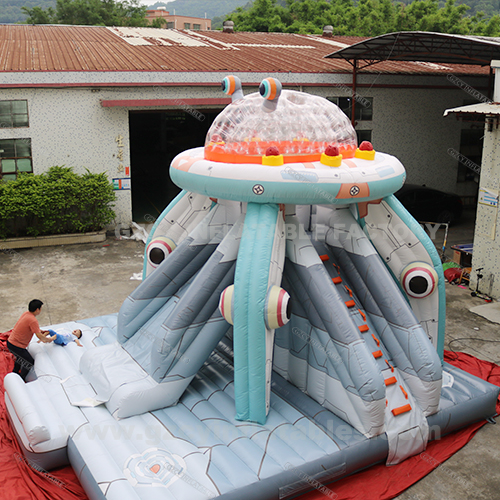 inflatable alien bouncer slide bouncy castle slide combo