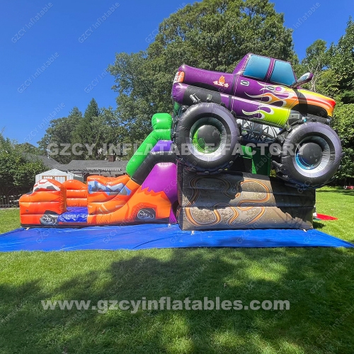 fire truck bouncy house,monster truck jumping castle,fire truck jumping ...