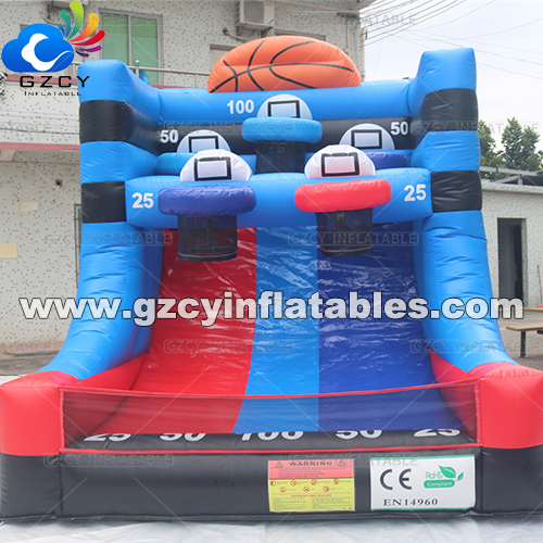 Inflatable Outdoor Sports Interactive Game With 5 Hoops Inflatable ...